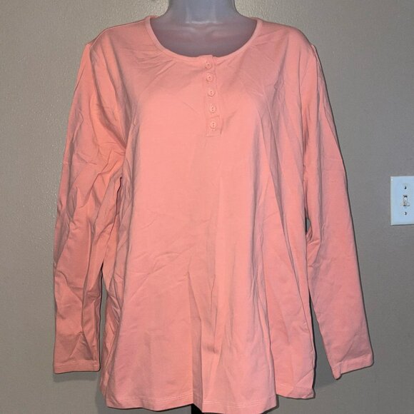 Denim&Co | Tops | A327 Denim Co Set Of 2 Long Sleeve Stretch Henleys ...